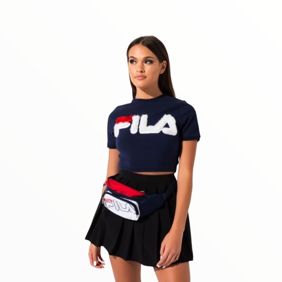 Fila | Tops | Fila Barbara Faux Fur Ring Logo Tee | Poshmark
